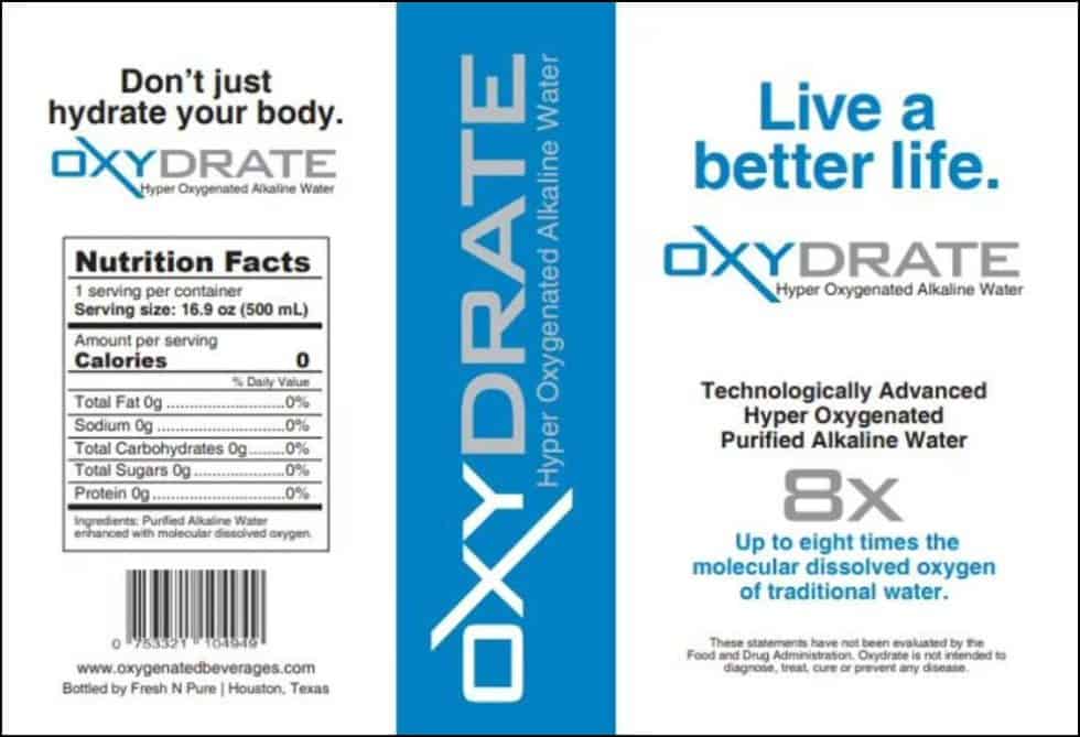 Oxydrate Bottled Water #1 Best Bottled Water